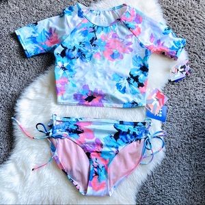 JoyLab | Swim | Joy Lab Short Sleeve Floral Swim Top | Poshmark